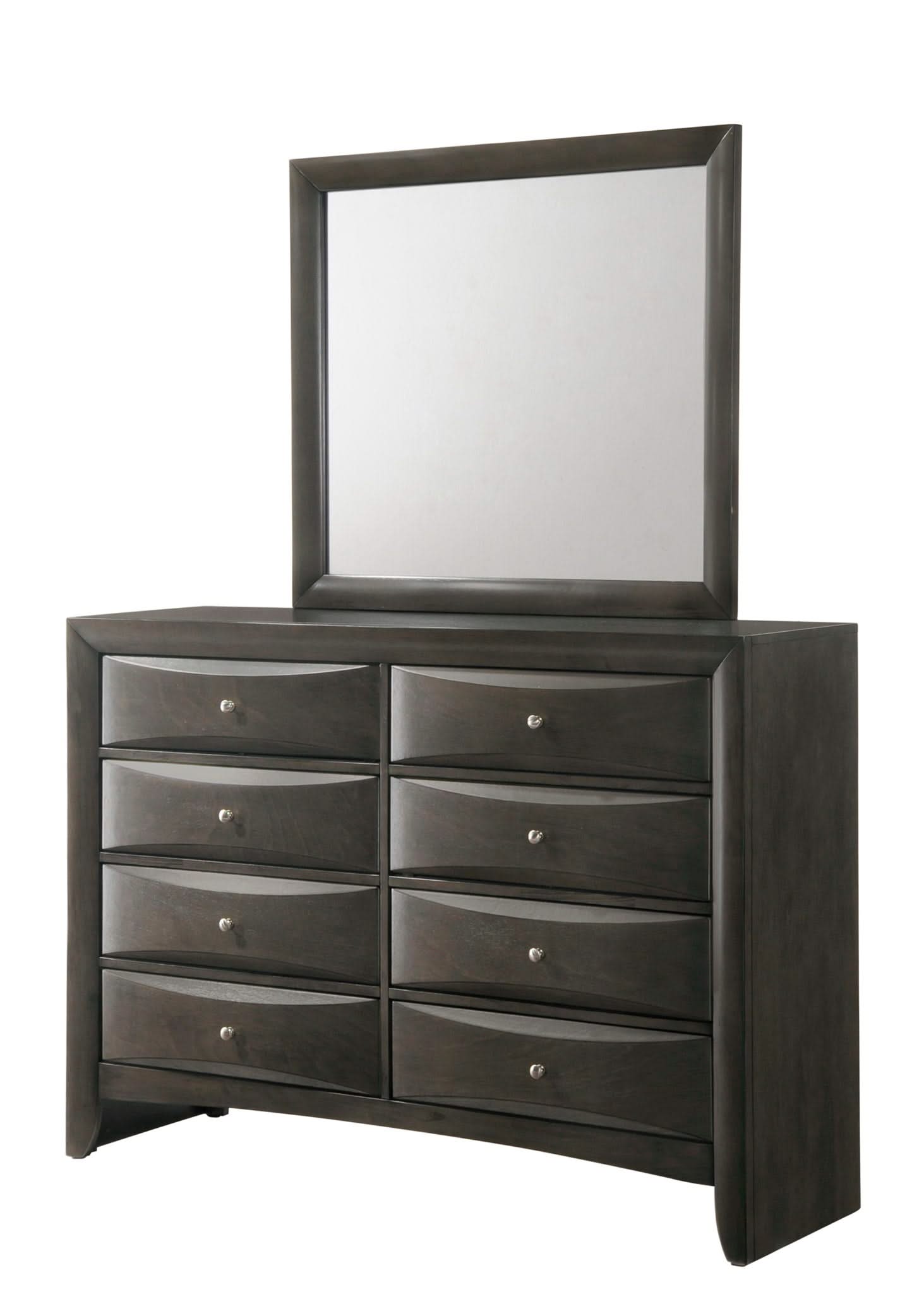 Emily - Dresser 8 Drawers - Gray - | Free Shipping | Exclusive Furniture