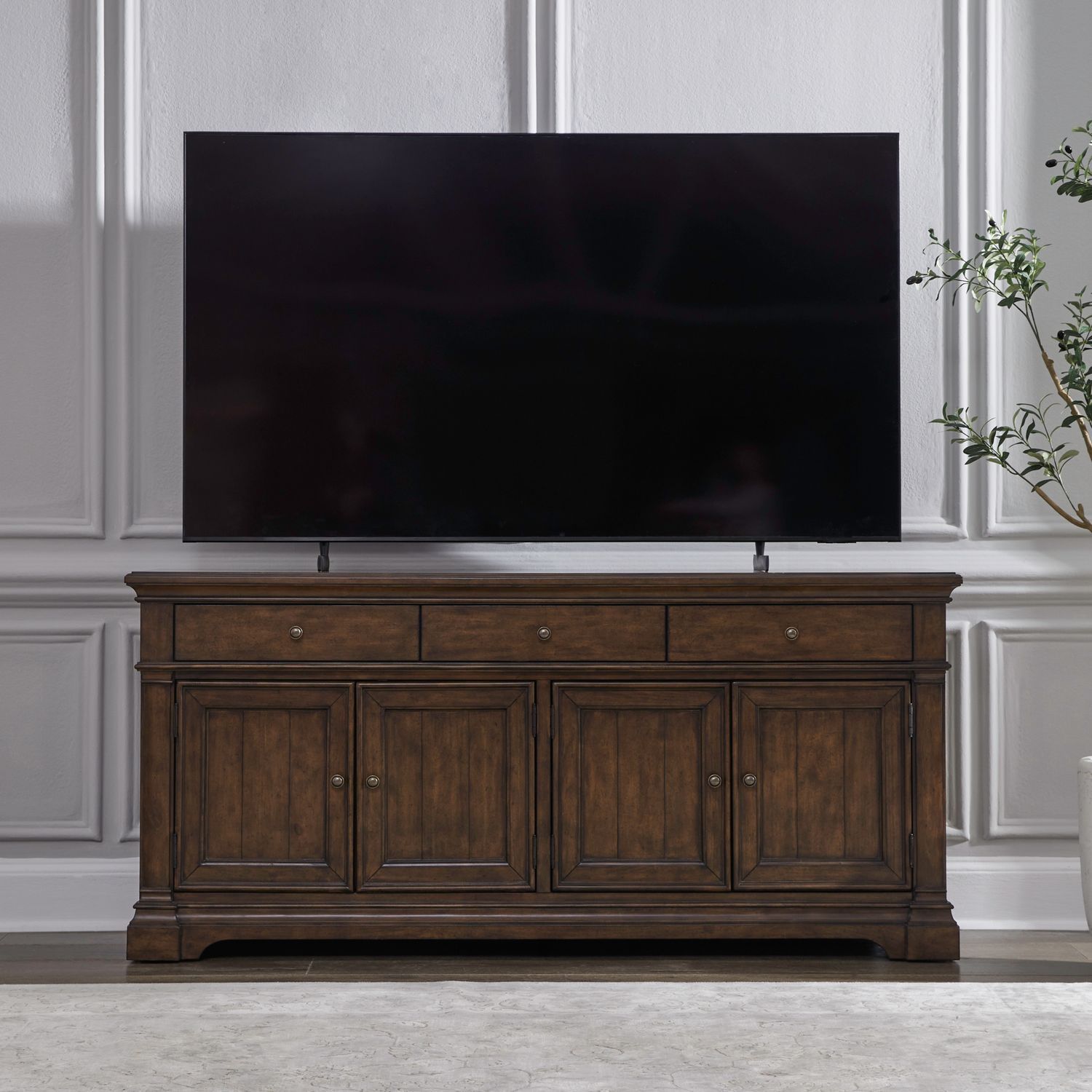Arden Road - 74" TV Console - Cherry - | Free Shipping | Exclusive ...
