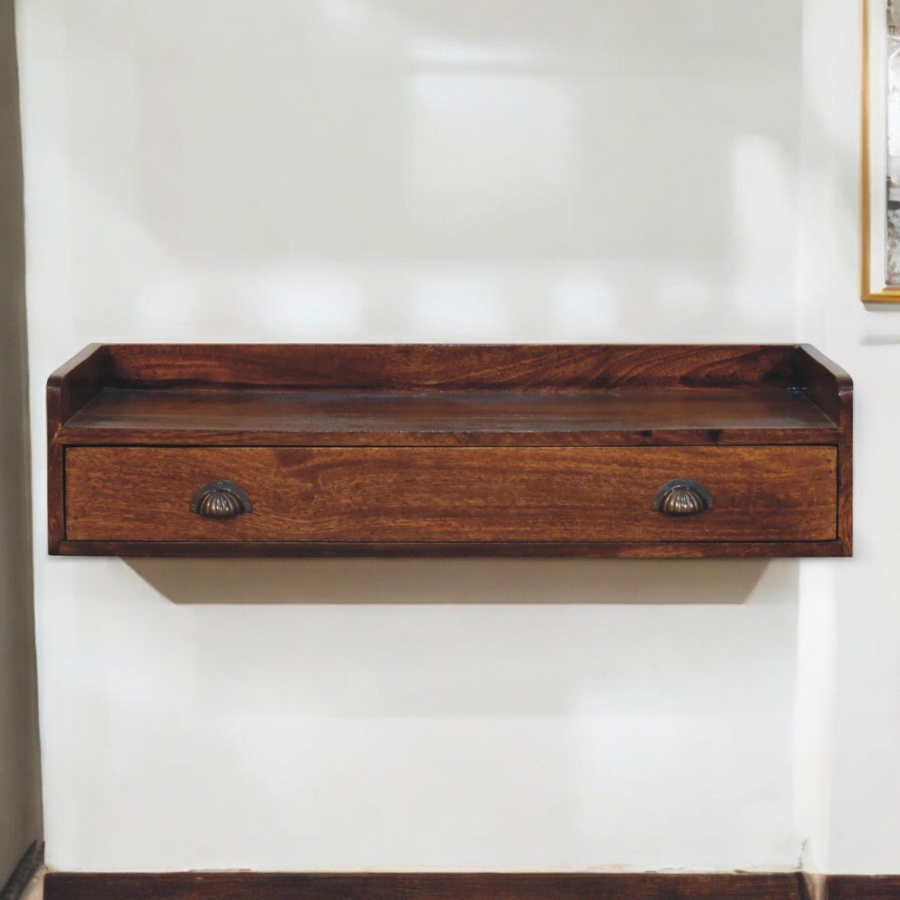 Belmont - Wall Mounted Console Shelf - Chestnut - | Free Shipping ...