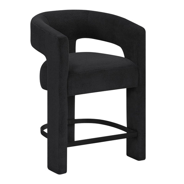 Helen Contemporary Counter Height Stools in Light Gray Black or Orange ...