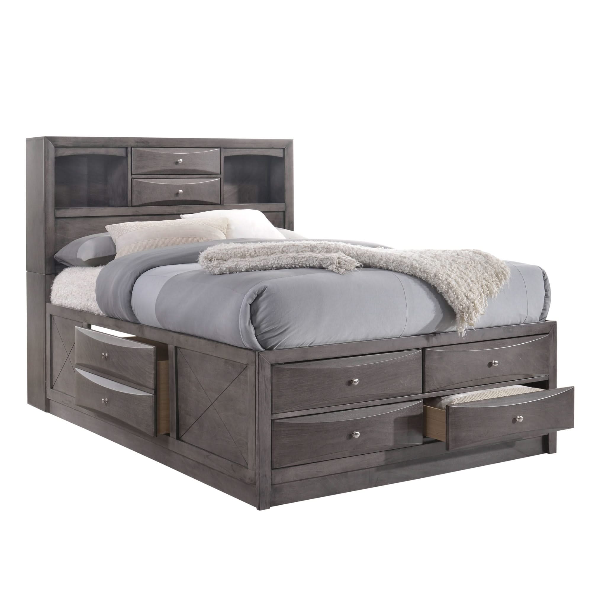 Emily - Storage Bed - Weathered Gray - | Free Shipping | Exclusive ...