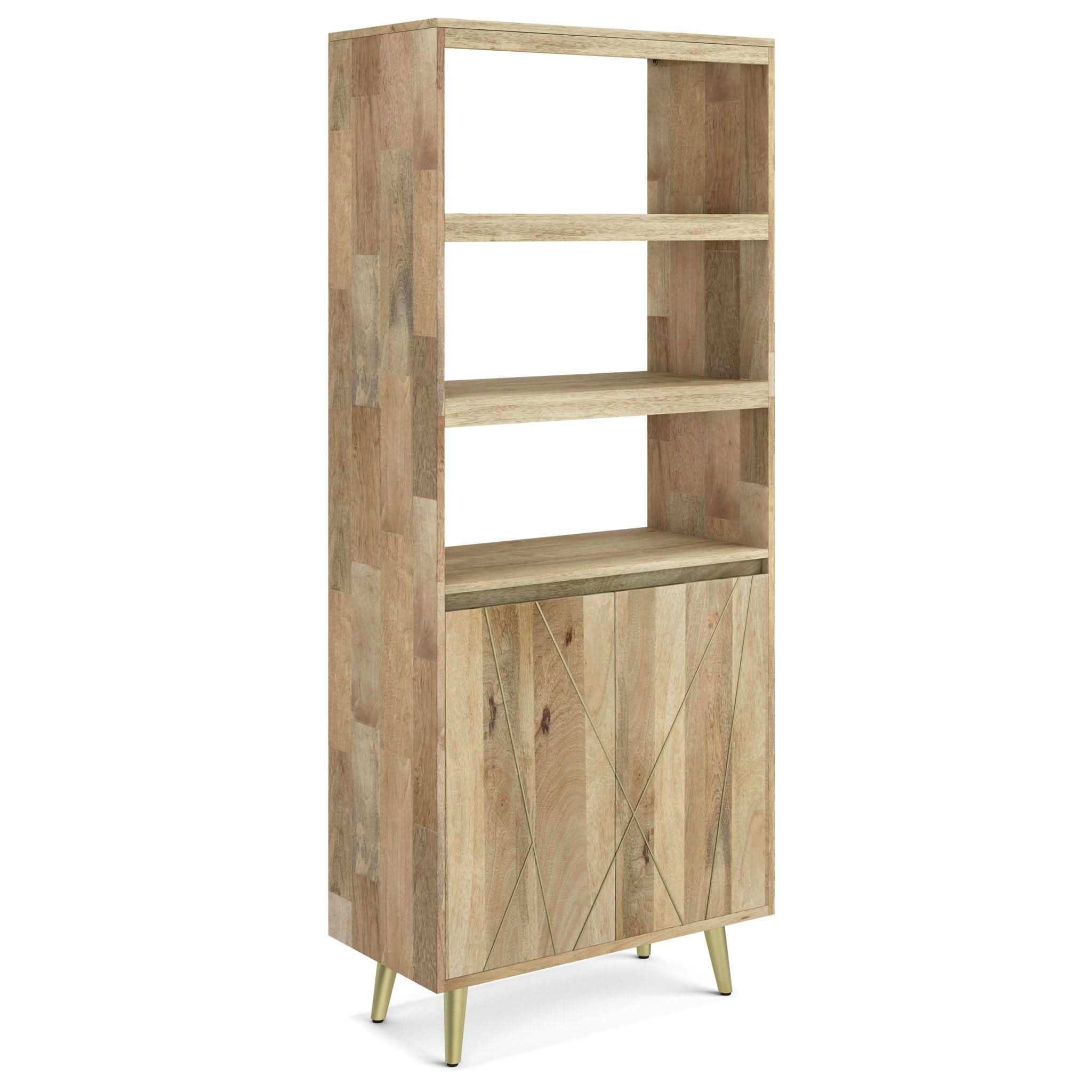 Jager - Bookshelf With Doors - Natural - | Free Shipping | Exclusive ...
