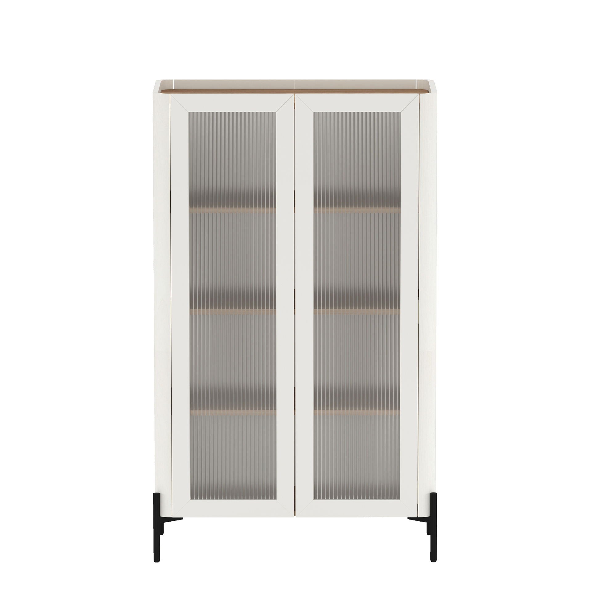 Abbey - Bookcase Cabinet With 4 Adjustable Shelves - | Free Shipping ...