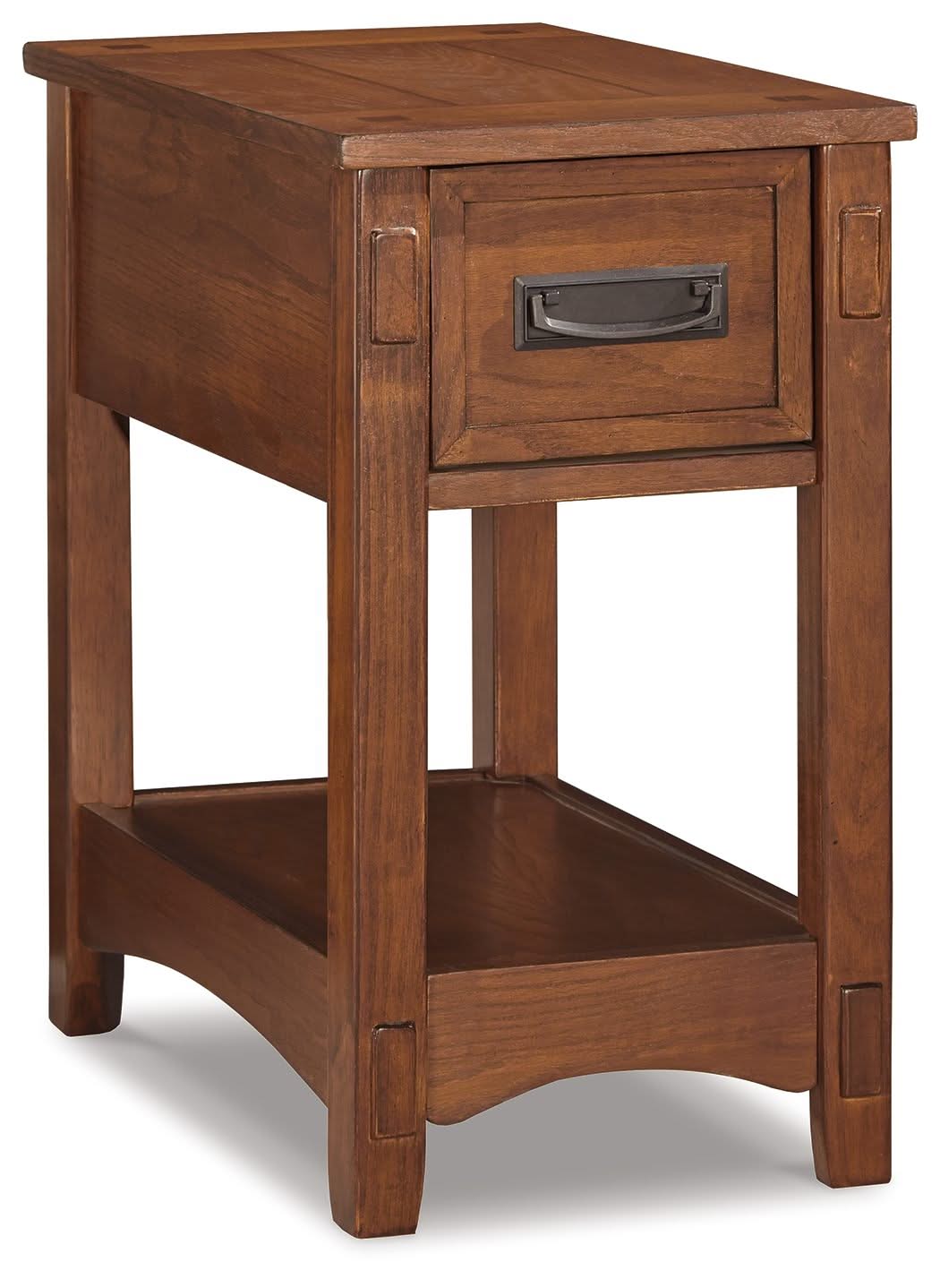 Breegin - Chair Side End Table - 1 Drawer - Brown - | Free Shipping ...